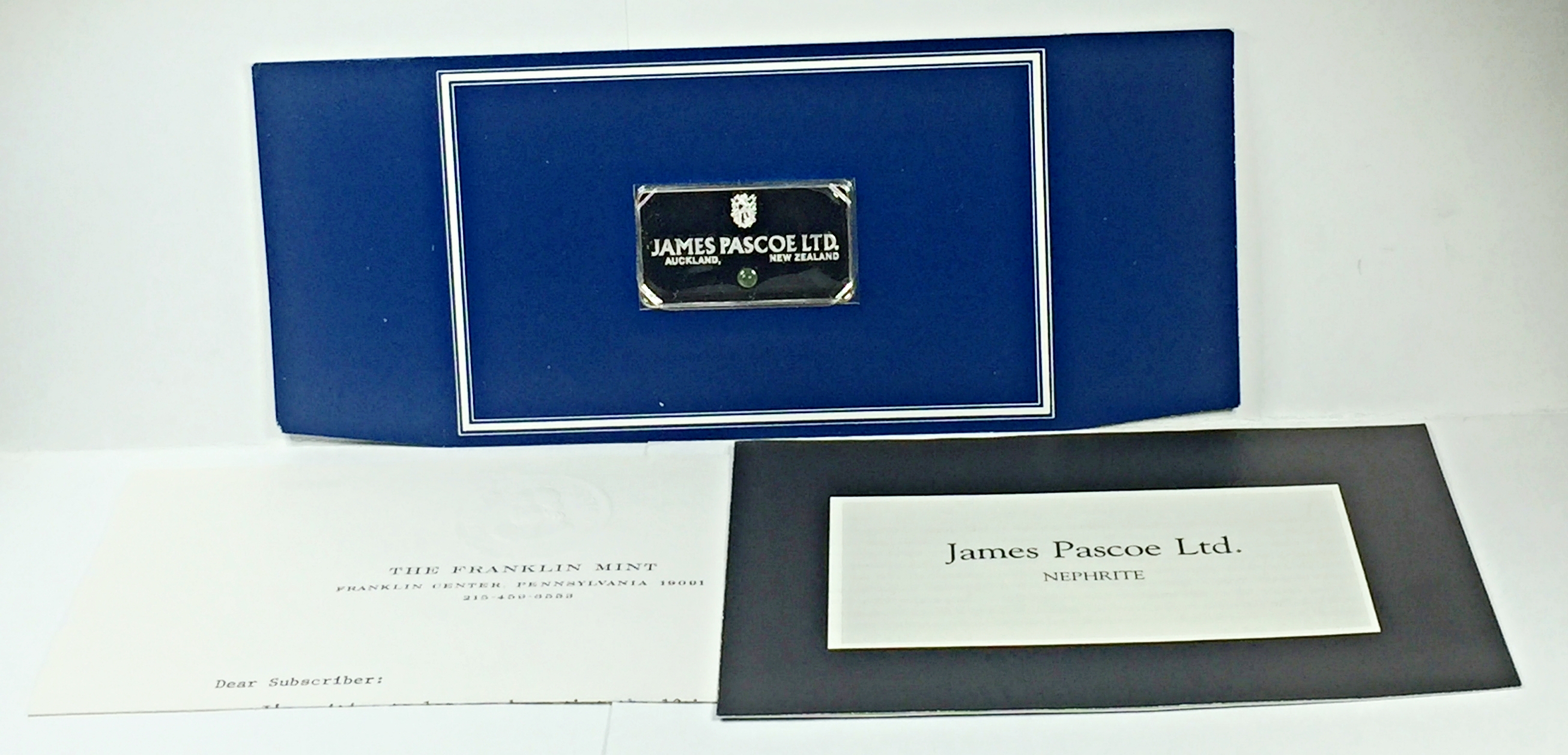 One Ounce Proof Sterling Silver Gem-Ingot with Nephrite Gem*James ...