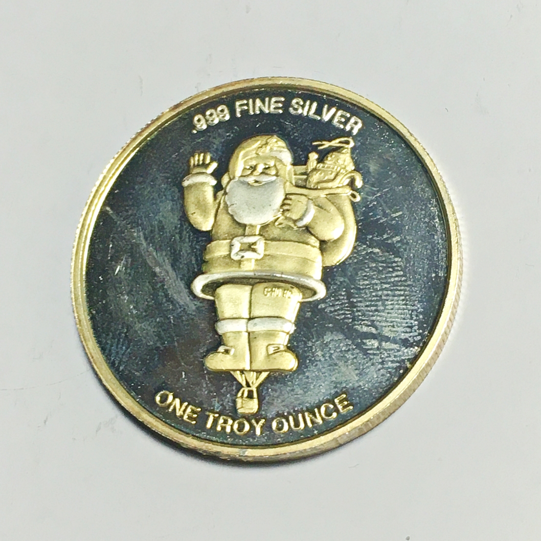 One Troy Ounce .999 Fine Proof Silver Round Highlighted in 24K Gold ...