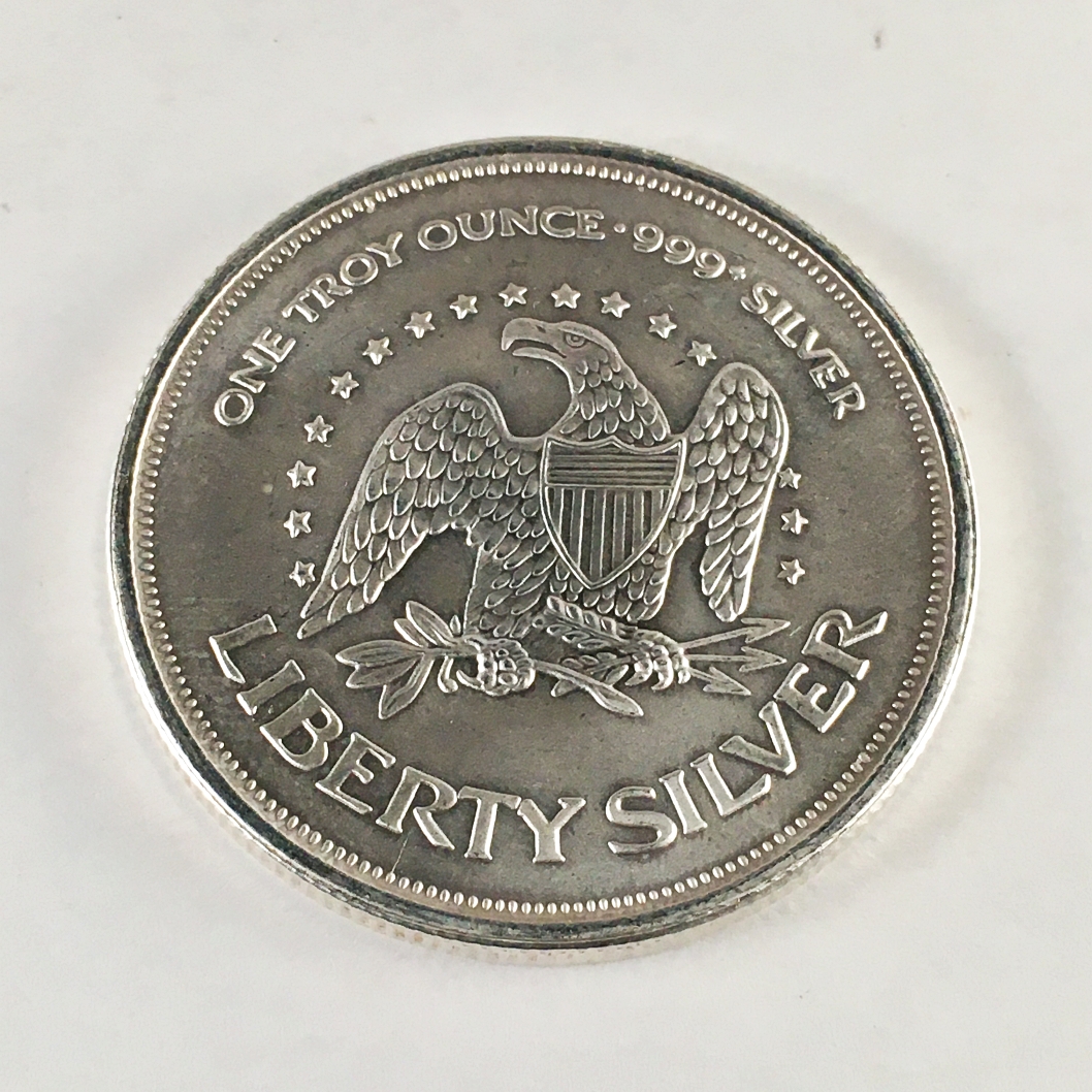 One Troy Ounce .999 Fine Proof Silver Round*Liberty Silver | Property Room