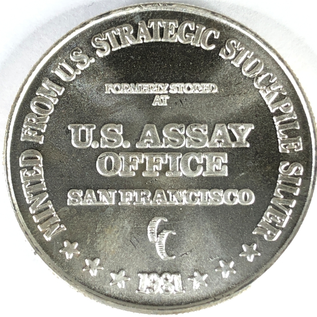One Troy Ounce .999 Fine Proof Silver Round*Minted From US Strategic ...