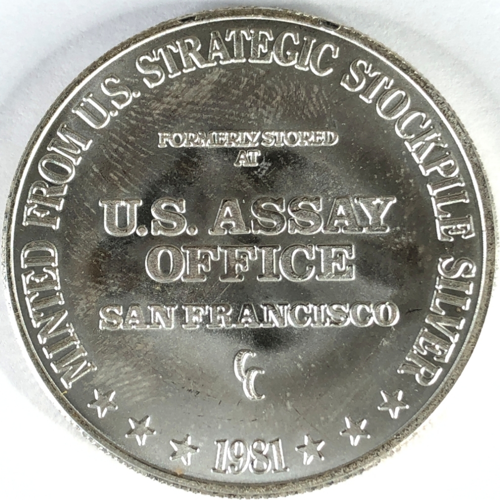 One Troy Ounce .999 Fine Proof Silver Round*Minted From US Strategic ...