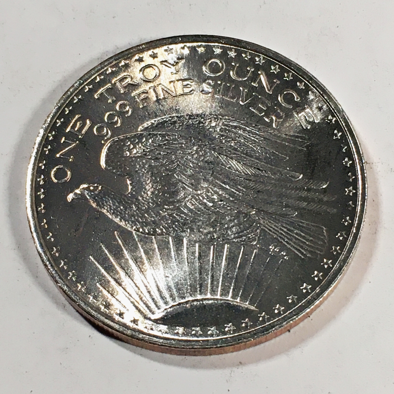 One Troy Ounce .999 Fine Proof Silver Round*Saint Gaudens Design ...