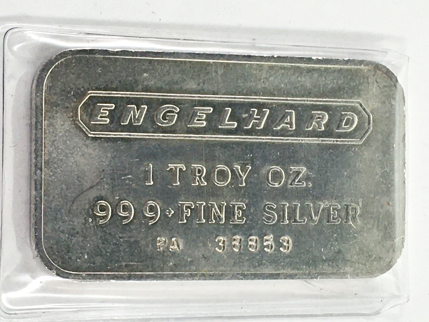 One Troy Ounce .999 Fine Silver Bar*Numbered*Engelhard*In Original ...