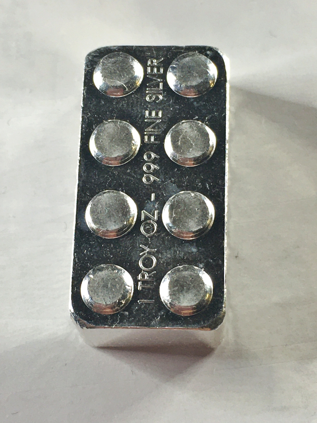 One Troy Ounce .999 Fine Silver Bar*Stackable/Lego | Property Room