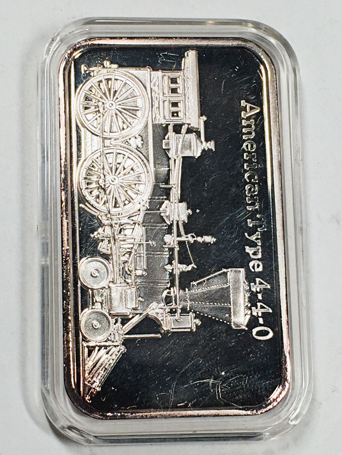 One Troy Ounce .999 Fine Silver Bar*Steam Engine-American Type 4-4-0 ...