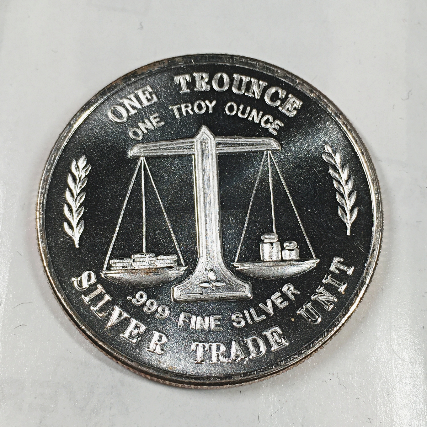 One Troy Ounce .999 Fine Silver Breaker Round*Silver Trade Unit ...