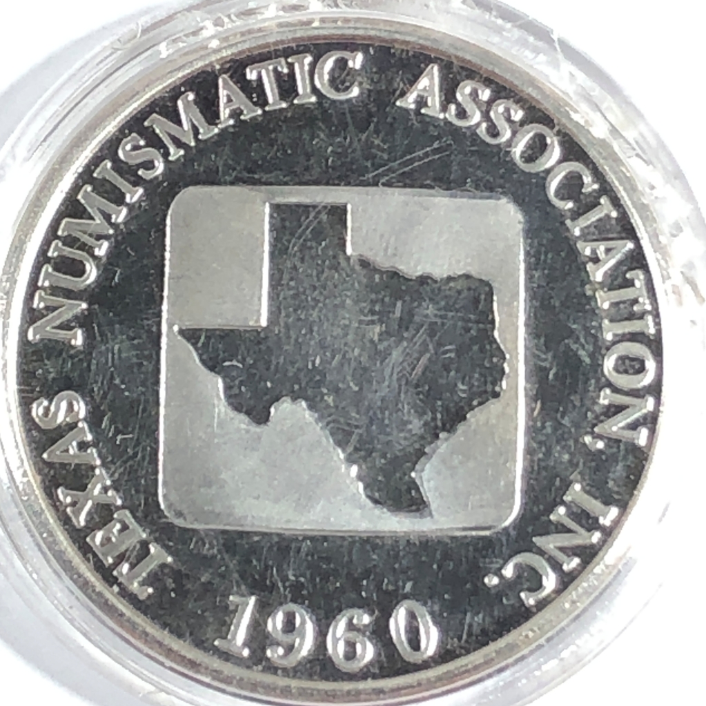 One Troy Ounce .999 Fine Silver Round*1960 Houston Texas Numismatic ...