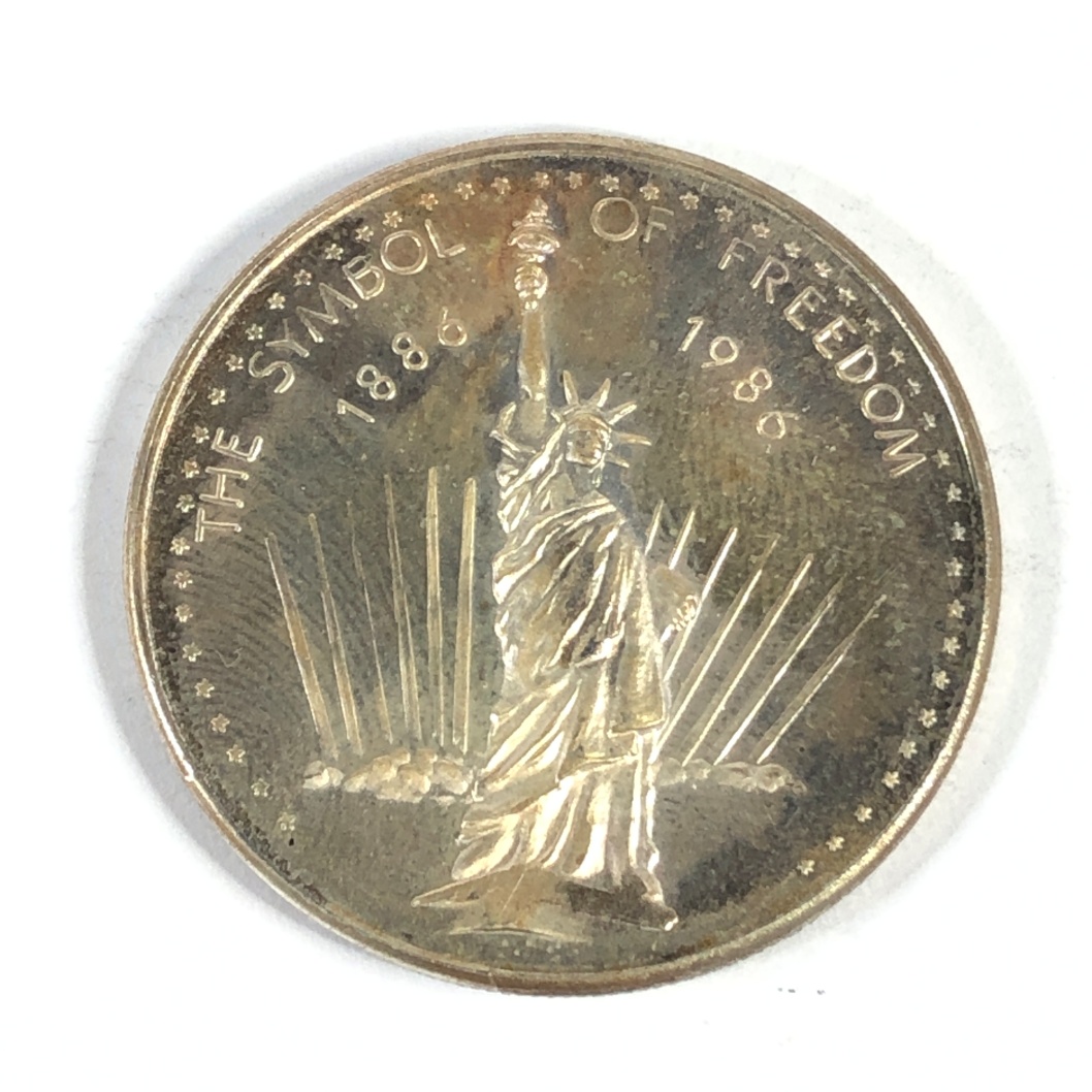 One Troy Ounce .999 Fine Silver Round*1986 The Symbol of Freedom ...