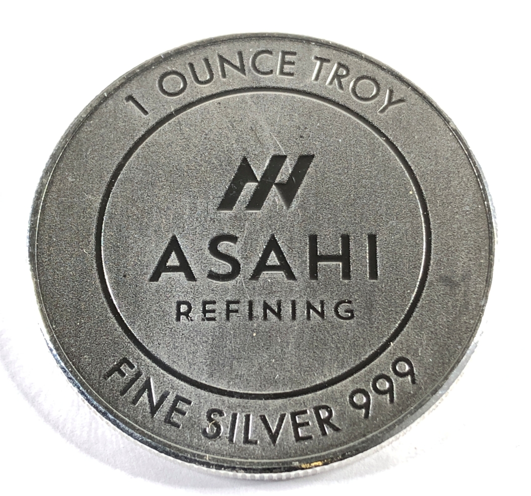 One Troy Ounce .999 Fine Silver Round*Asahi Refining | Property Room