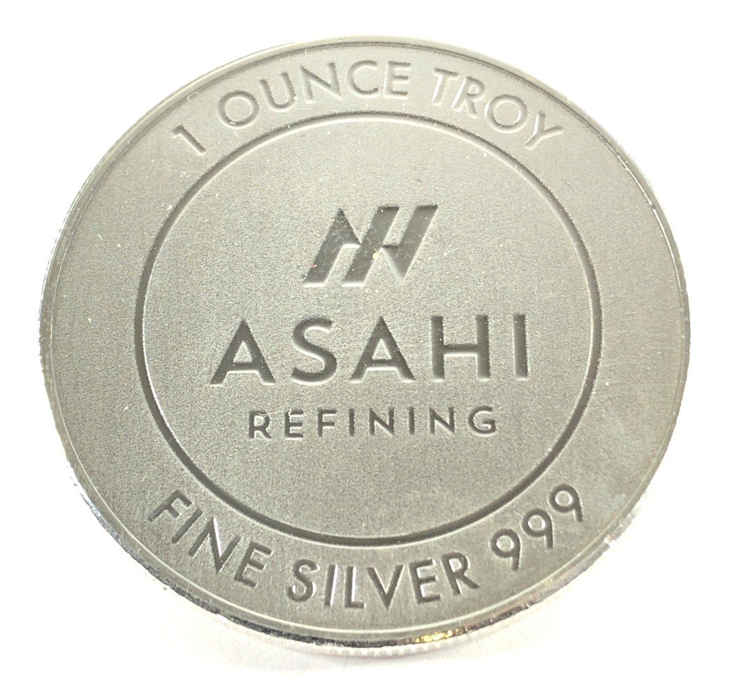One Troy Ounce .999 Fine Silver Round*Asahi Refining | Property Room