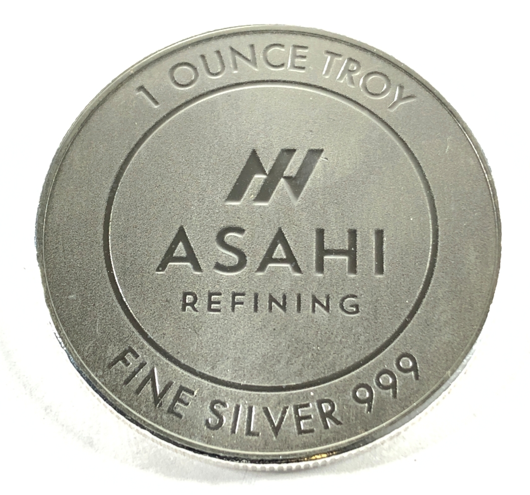 One Troy Ounce .999 Fine Silver Round*Asahi Refining | Property Room
