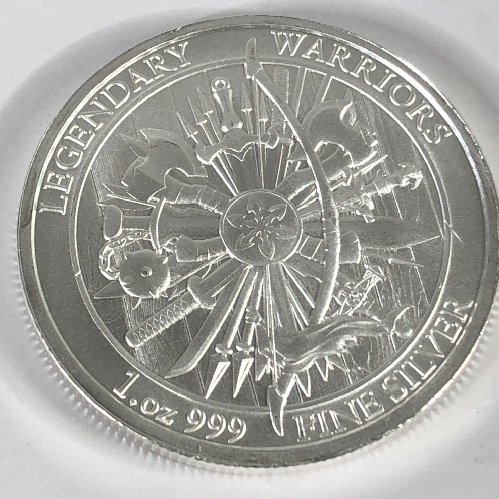 One Troy Ounce .999 Fine Silver Round*Legendary Warriors*Julius Caesar ...