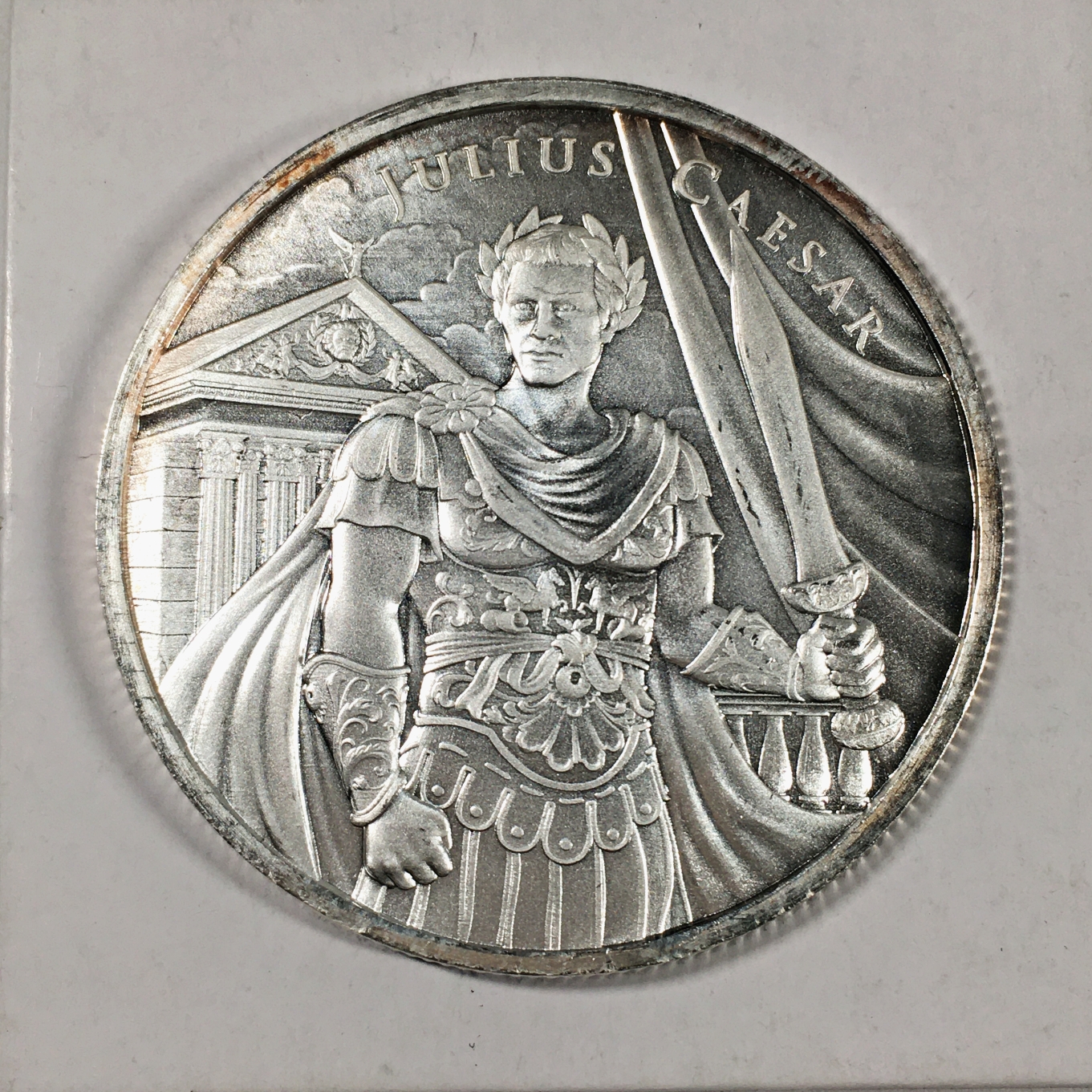 One Troy Ounce .999 Fine Silver Round*Legendary Warriors*Julius Caesar ...