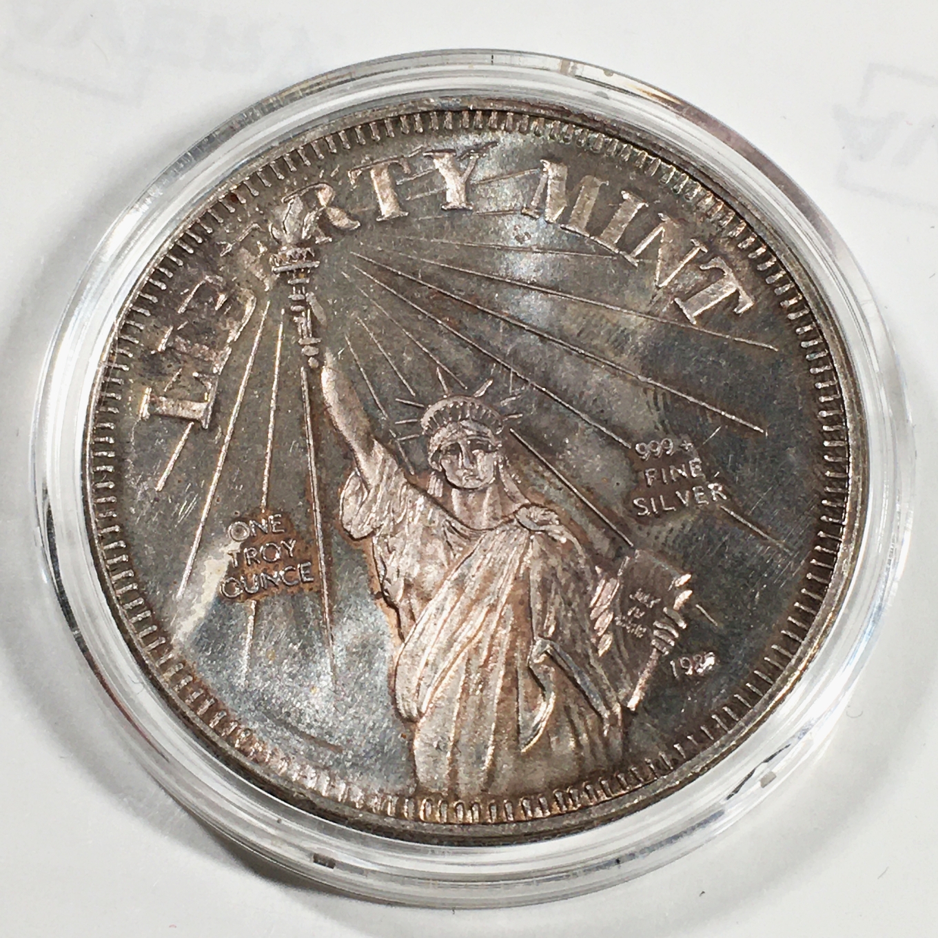 One Troy Ounce .999 Fine Silver Round*Liberty Mint*In Capsule ...