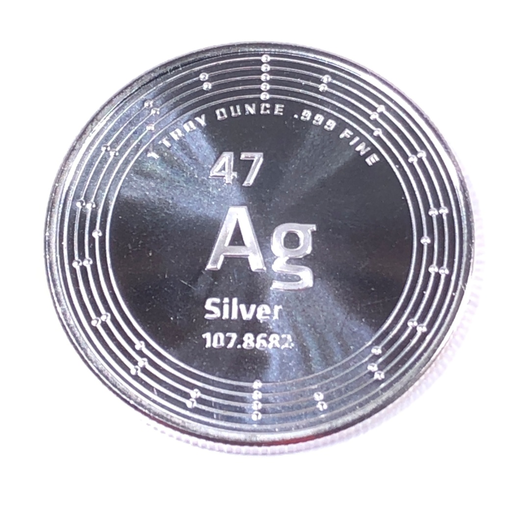 One Troy Ounce .999 Fine Silver Round*Minted in the USA*Elemetal ...