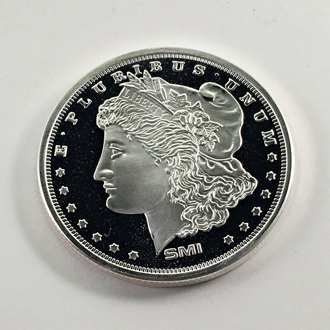 One Troy Ounce .999 Fine Silver Round*Morgan Dollar Design | Property Room