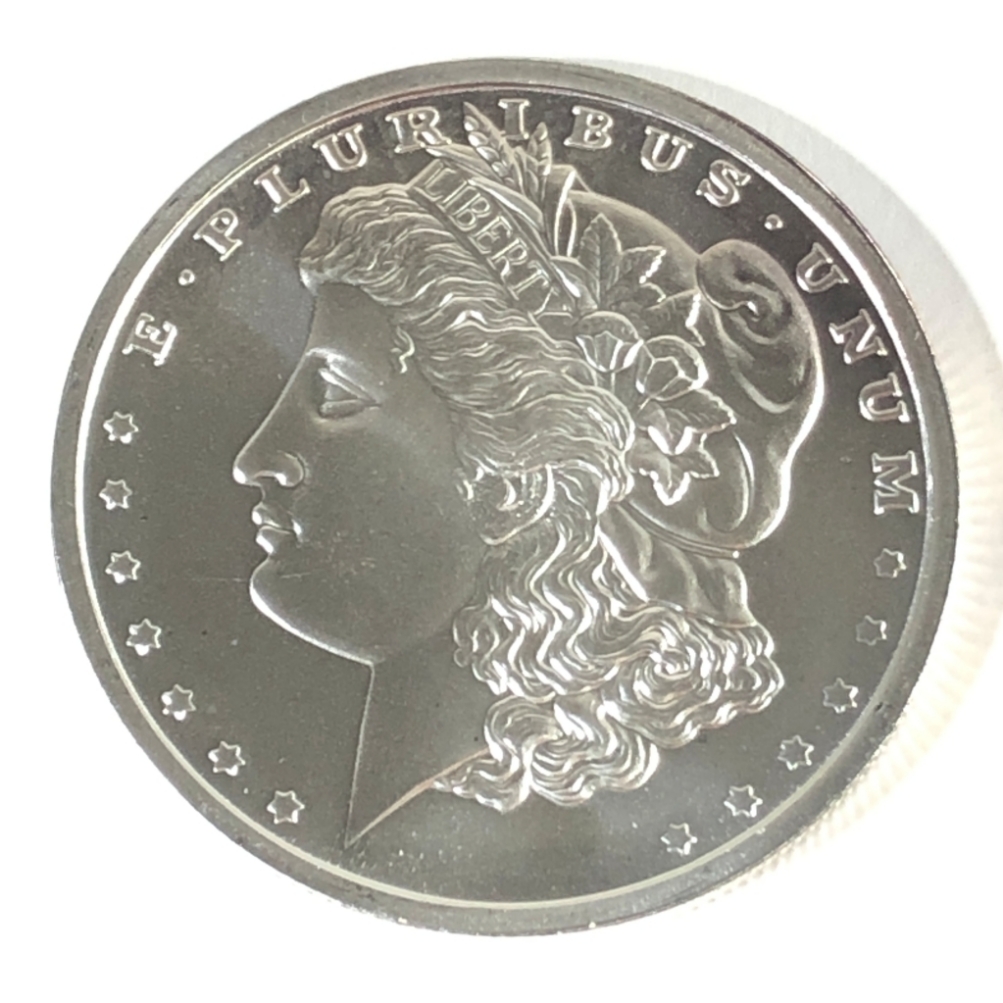 One Troy Ounce .999 Fine Silver Round*Morgan Dollar Design | Property Room