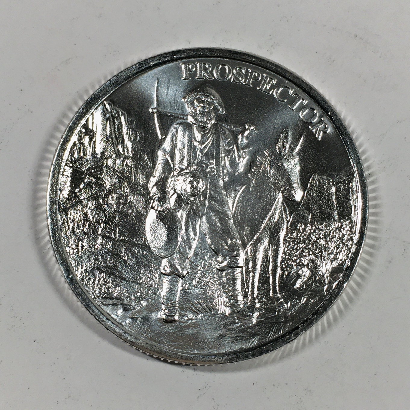 One Troy Ounce .999 Fine Silver Round*Prospector | Property Room