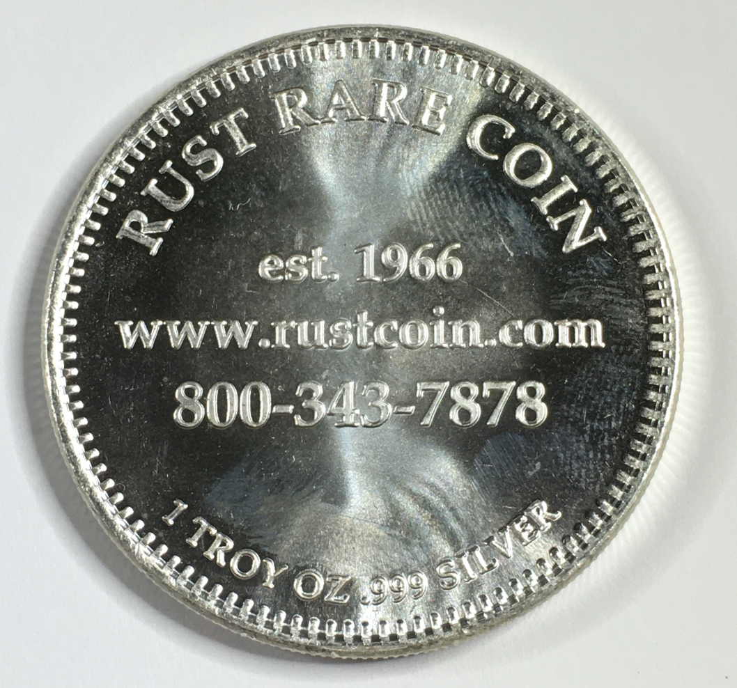 One Troy Ounce .999 Fine Silver Round*Rust Rare Coin | Property Room