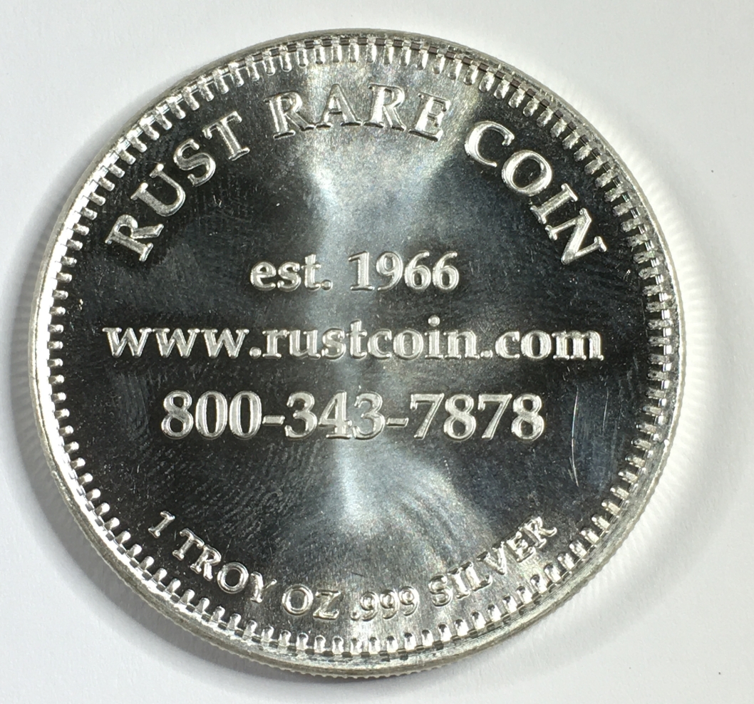 One Troy Ounce .999 Fine Silver Round*Rust Rare Coin | Property Room