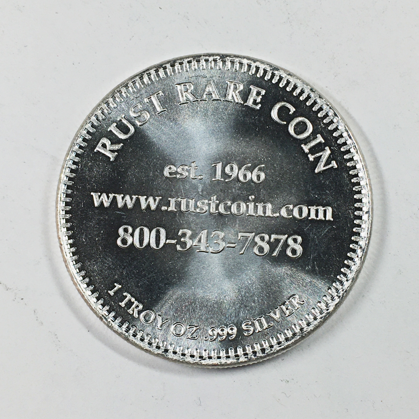 One Troy Ounce .999 Fine Silver Round*Rust Rare Coin | Property Room