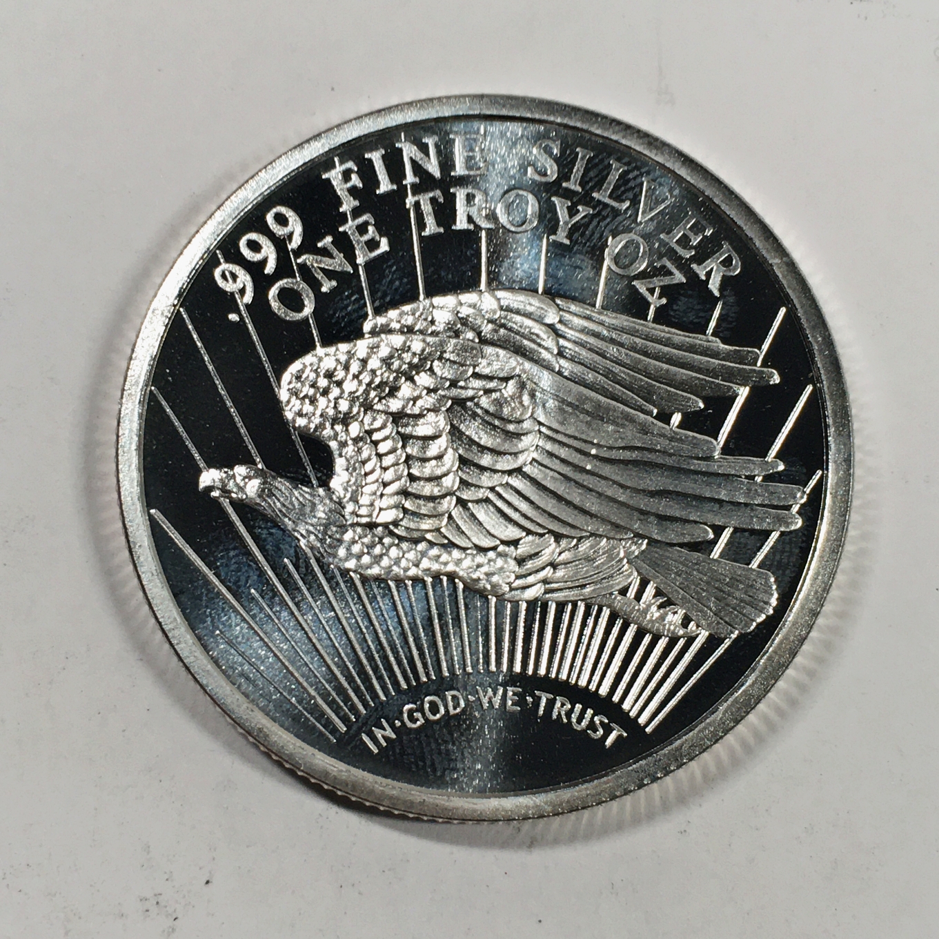 One Troy Ounce .999 Fine Silver Round*Saint Gaudens Design | Property Room