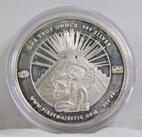 One Troy Ounce .999 Proof Silver Round*First Majestic Silver Corp.*In ...