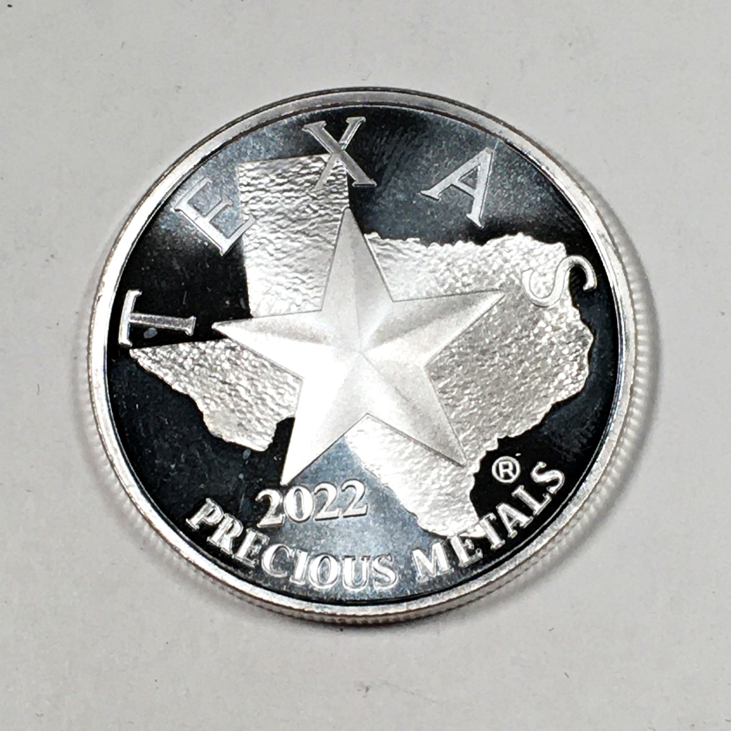 One Troy Ounce .9999 Fine Silver*Battle of Goliad*2022 Texas Precious ...
