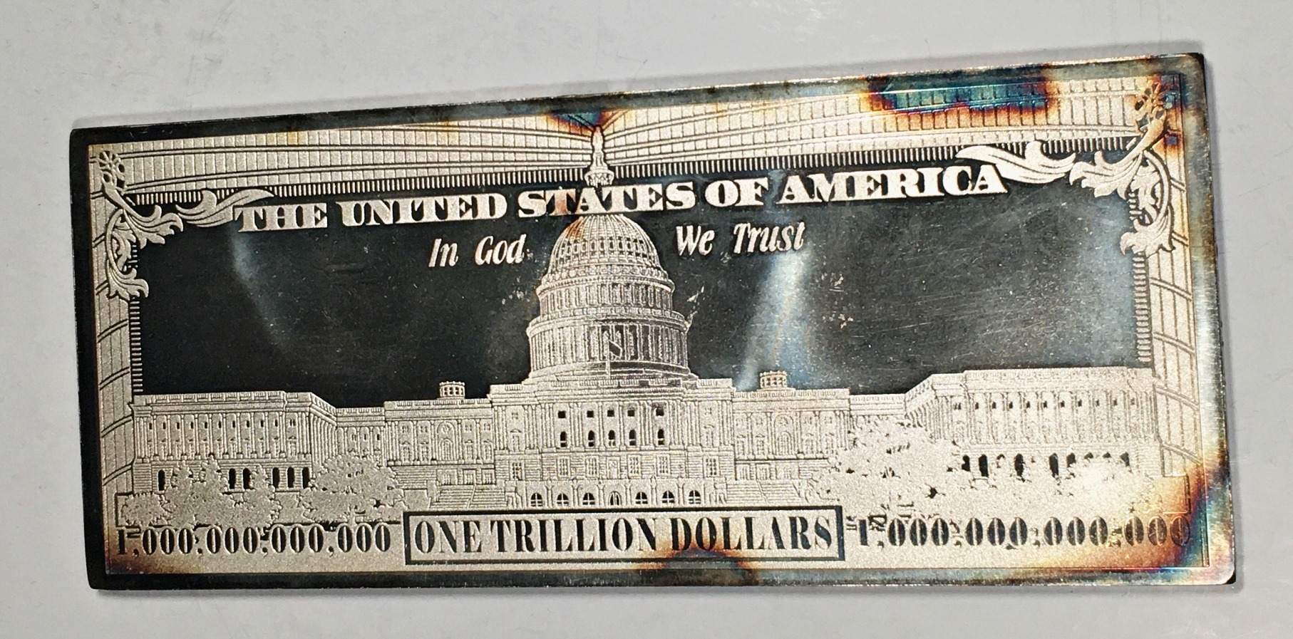 One Troy Pound (12 Troy Ounces) .999 Fine Silver One Trillion Dollars ...