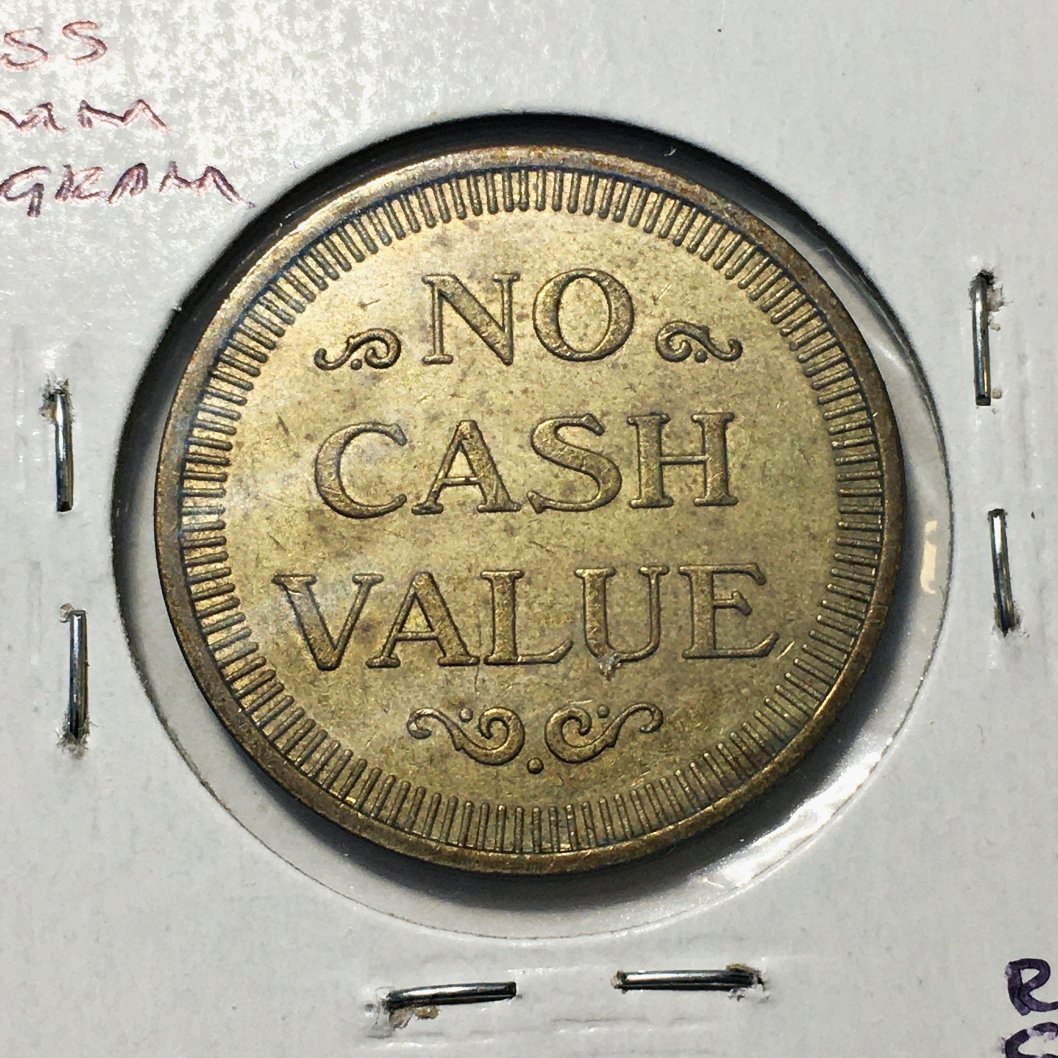 Outer Space Arcade Token*No Cash Value*Brass*25mm | Property Room