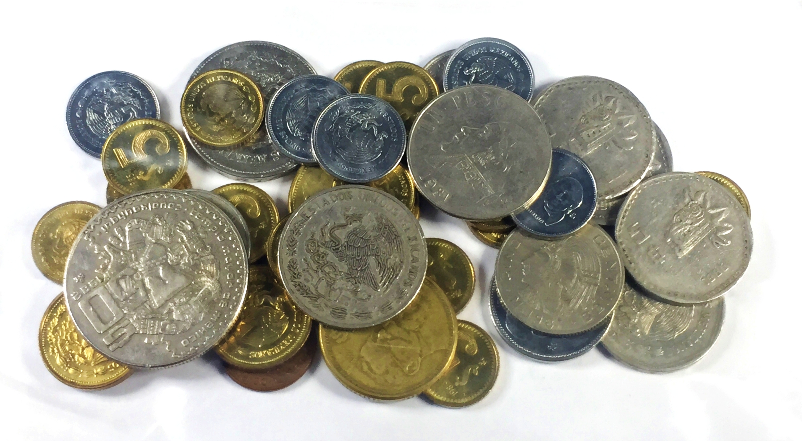 Over 8 oz of Mexican Coins*Various Denominations and Years*Most Are ...