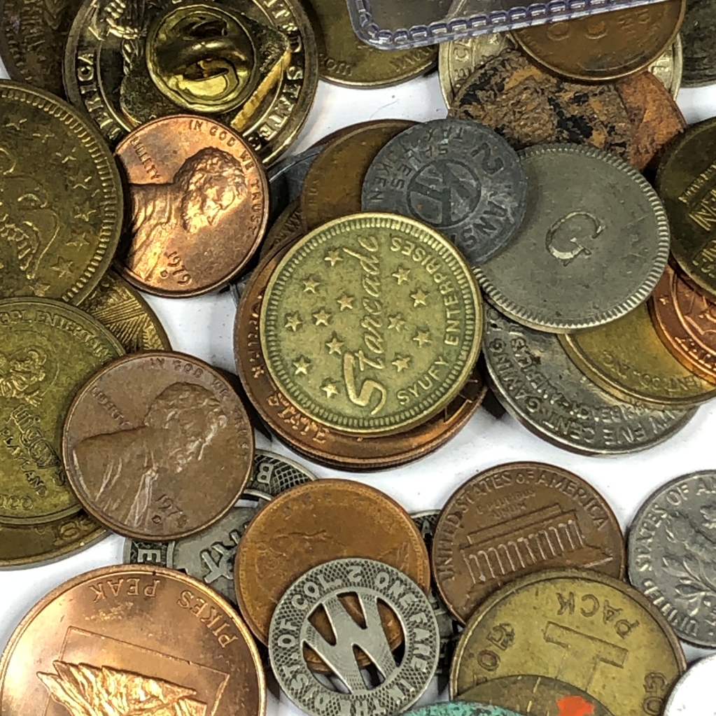 Over 8oz. Of Coins, Tokens, Medals and Pin | Property Room