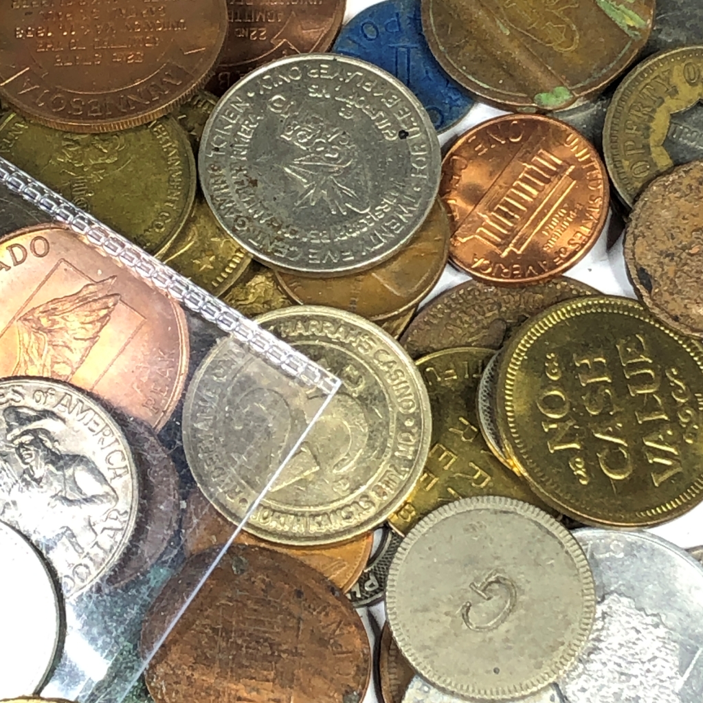 Over 8oz. Of Coins, Tokens, Medals and Pin | Property Room