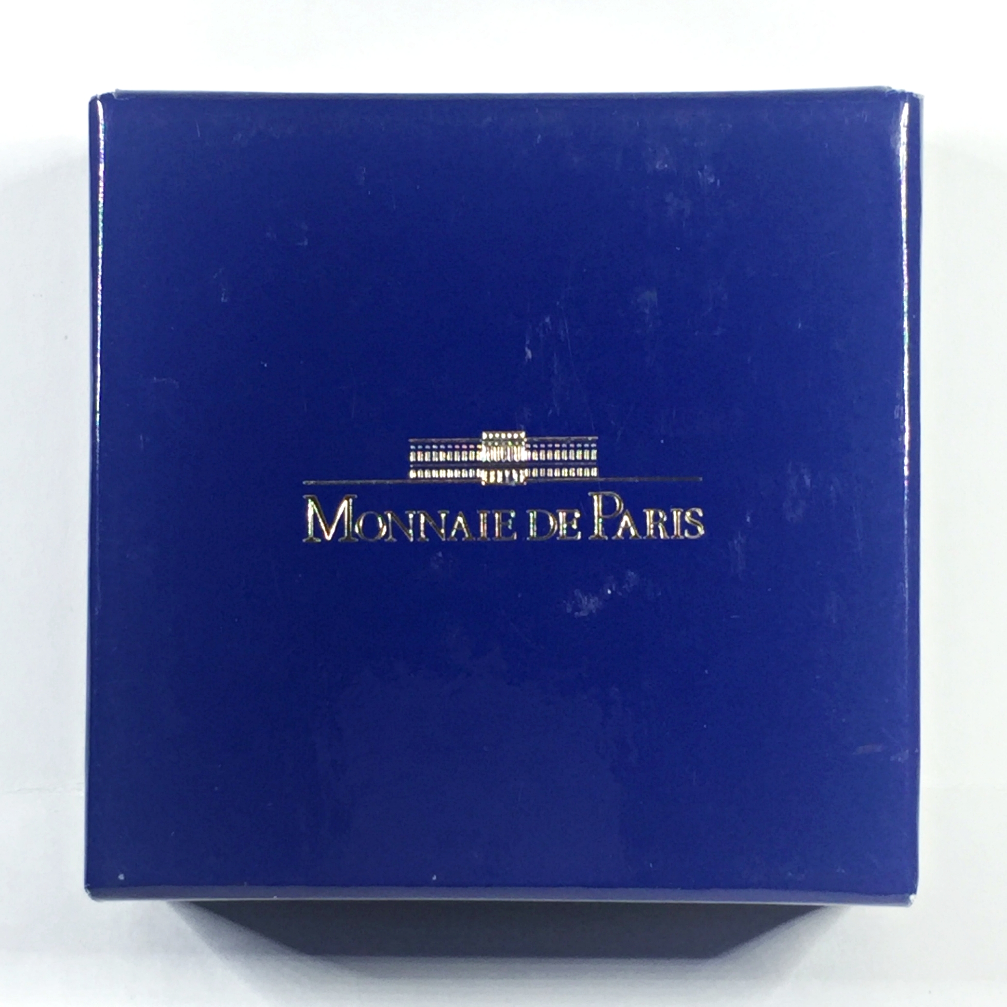 Plasticast Paper Weight With Six 2001 Uncirculated French 5 Centimes ...