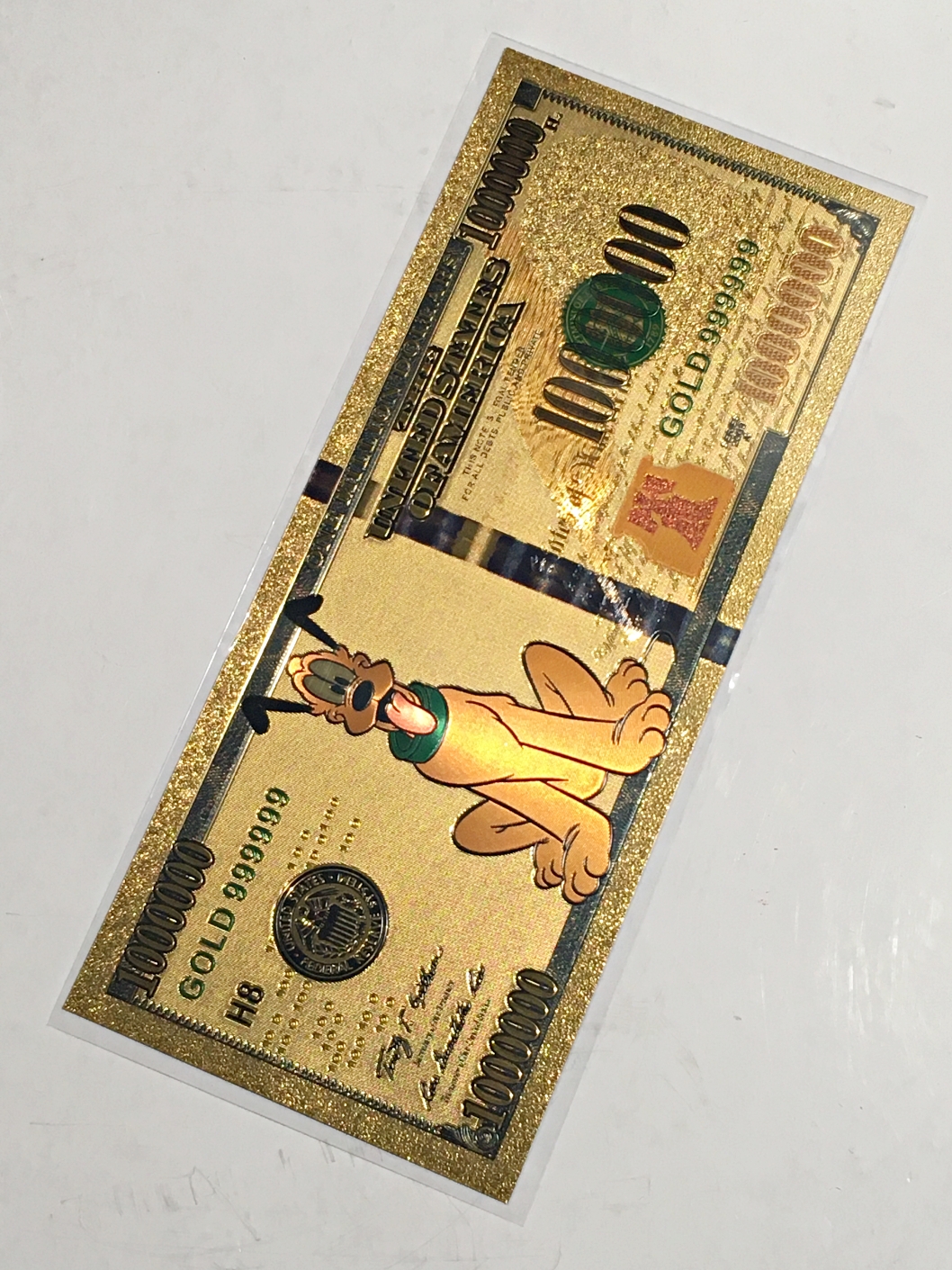Pluto Gold Foil One Million Dollar Banknote | Property Room