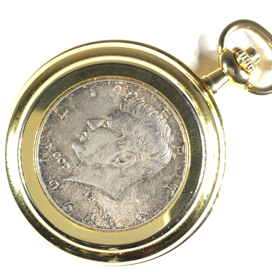 Pocket Watch Made With Two (2) Silver Kennedy Half Dollars*Needs ...