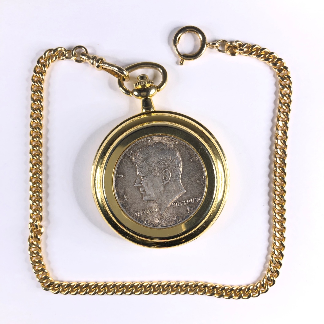Pocket Watch Made With Two (2) Silver Kennedy Half Dollars*Needs ...