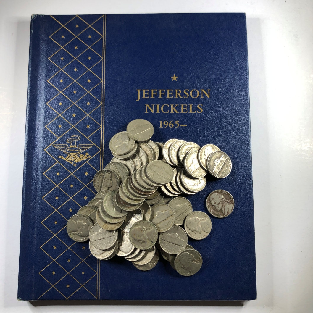 Pre-owned Jefferson Nickels Collector's Album 1965----*Includes Bag of ...