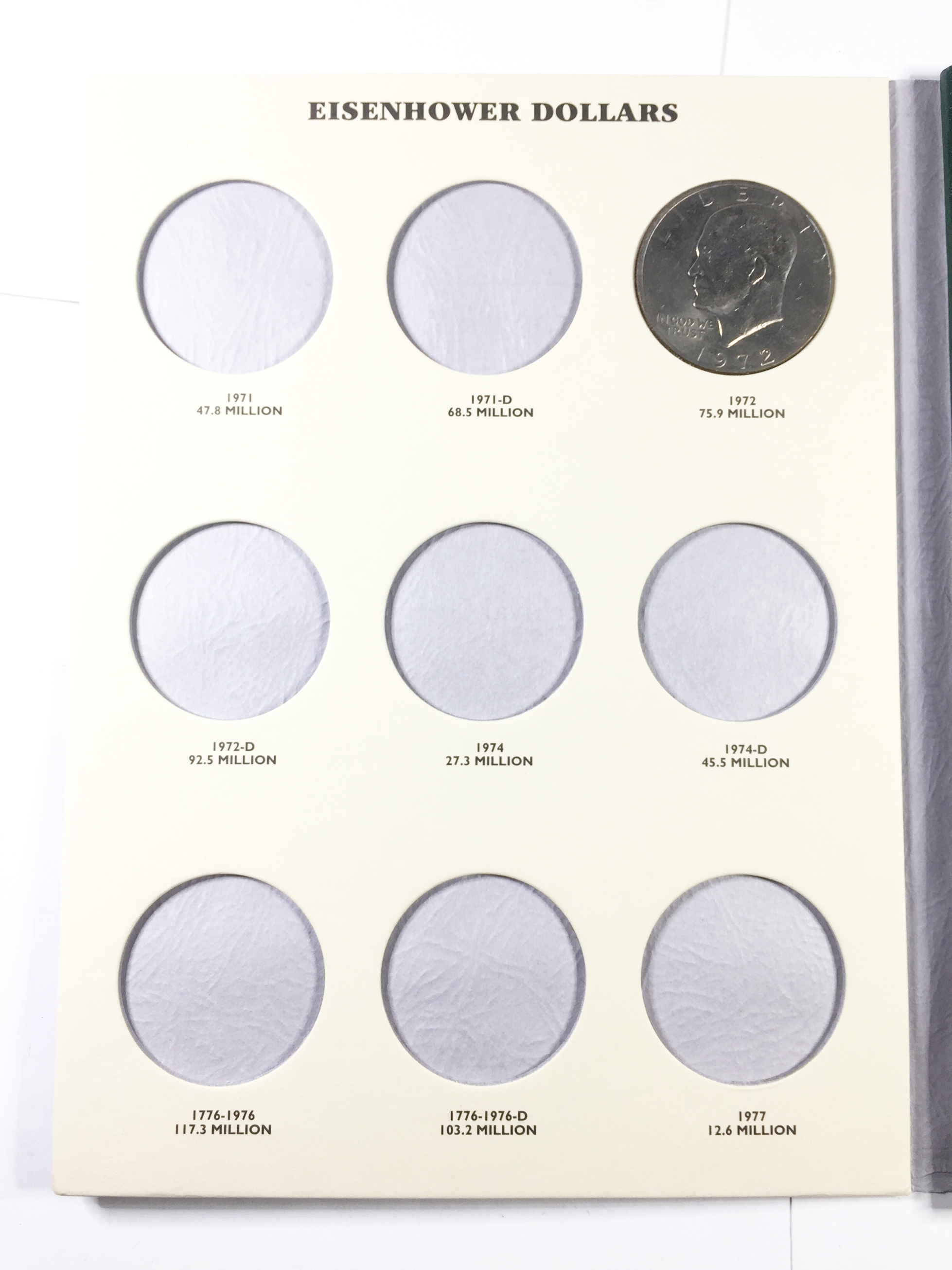 Pre-owned Littleton Coins Album*Eisenhower and Susan B. Anthony Dollars ...