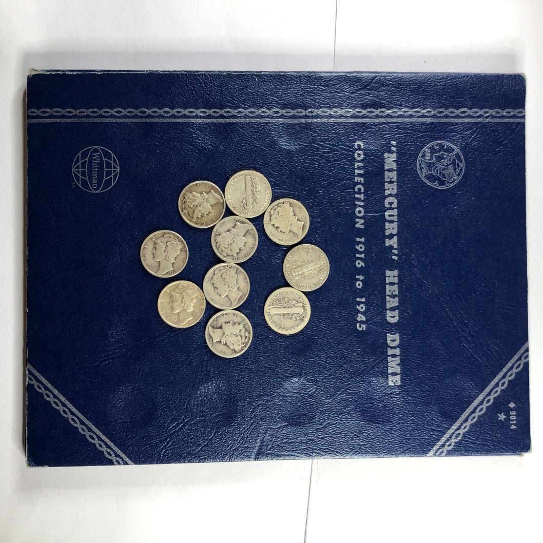 Pre-owned Mercury Head Dime Collector's Album 1916-1945*Includes 10 ...