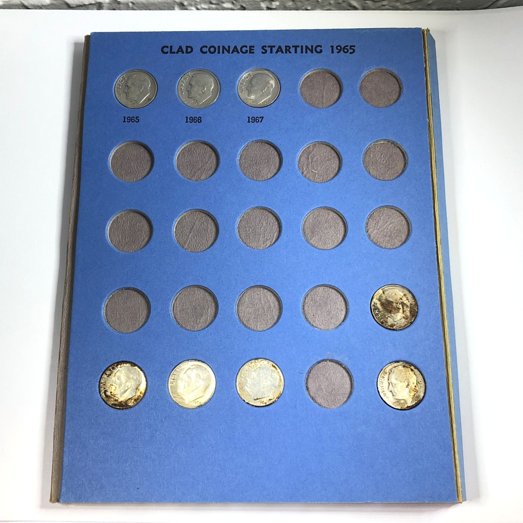 Pre-owned Roosevelt Dime Collector's Album Starting 1946*Includes 21 ...