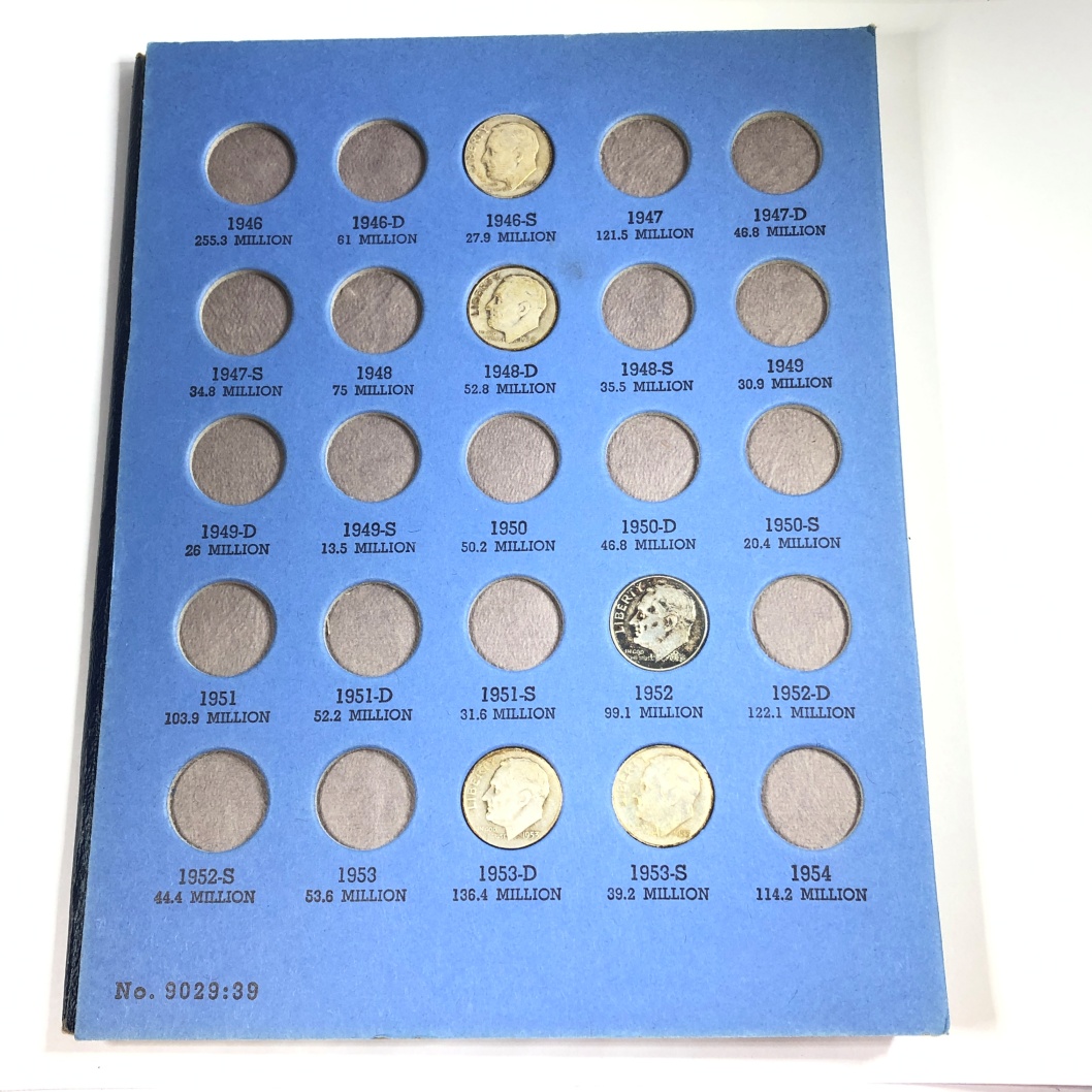 Pre-owned Roosevelt Dime Collector's Album Starting 1946*Includes 21 ...