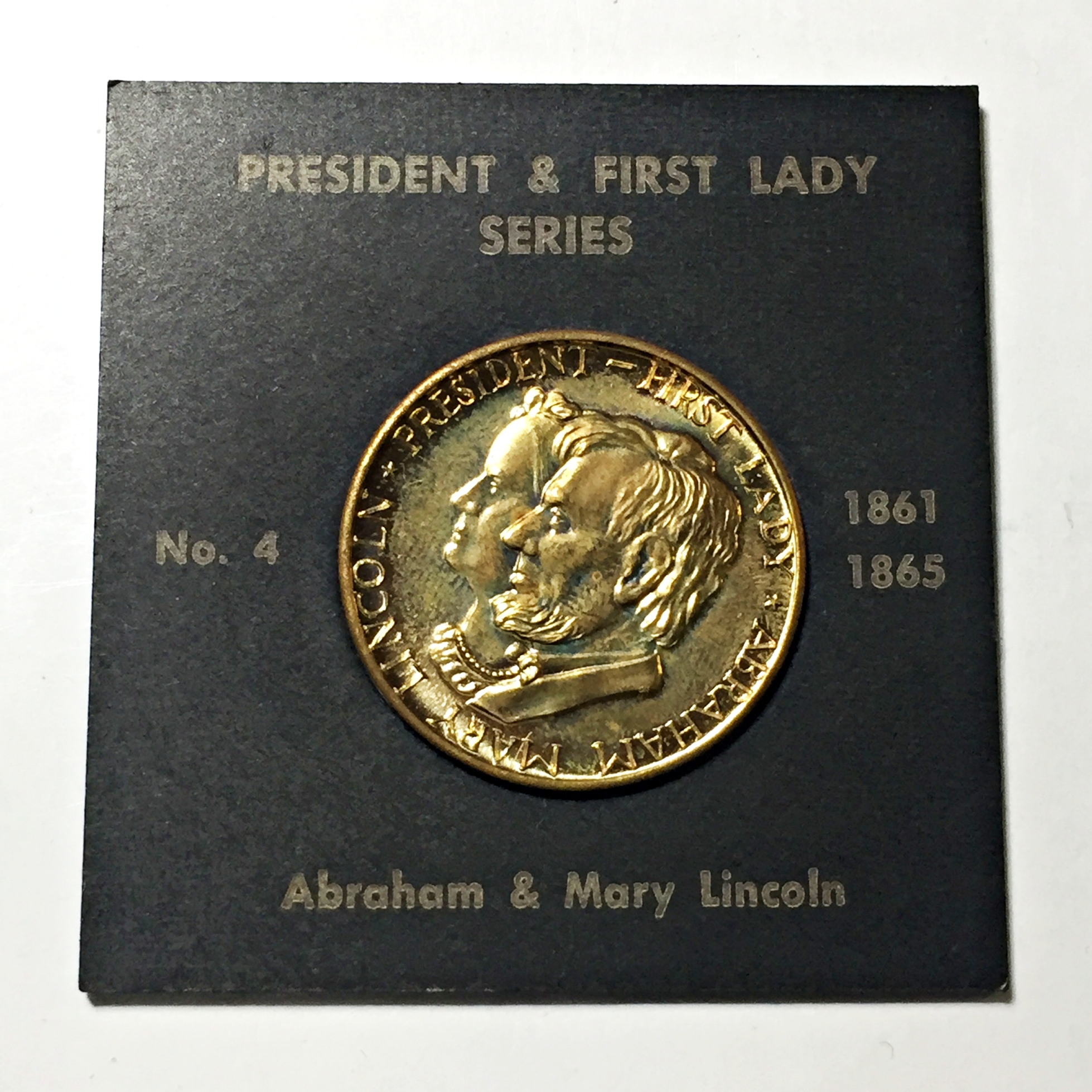 President & First Lady Series*Abraham & Mary Lincoln*1" Diameter Bronze ...