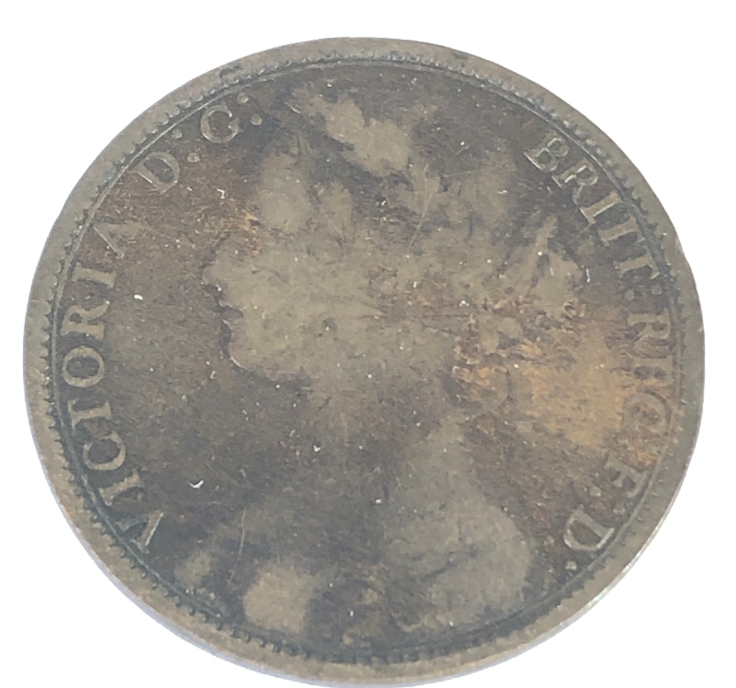 RARE*1877 Great Britain Victorian One Penny | Property Room
