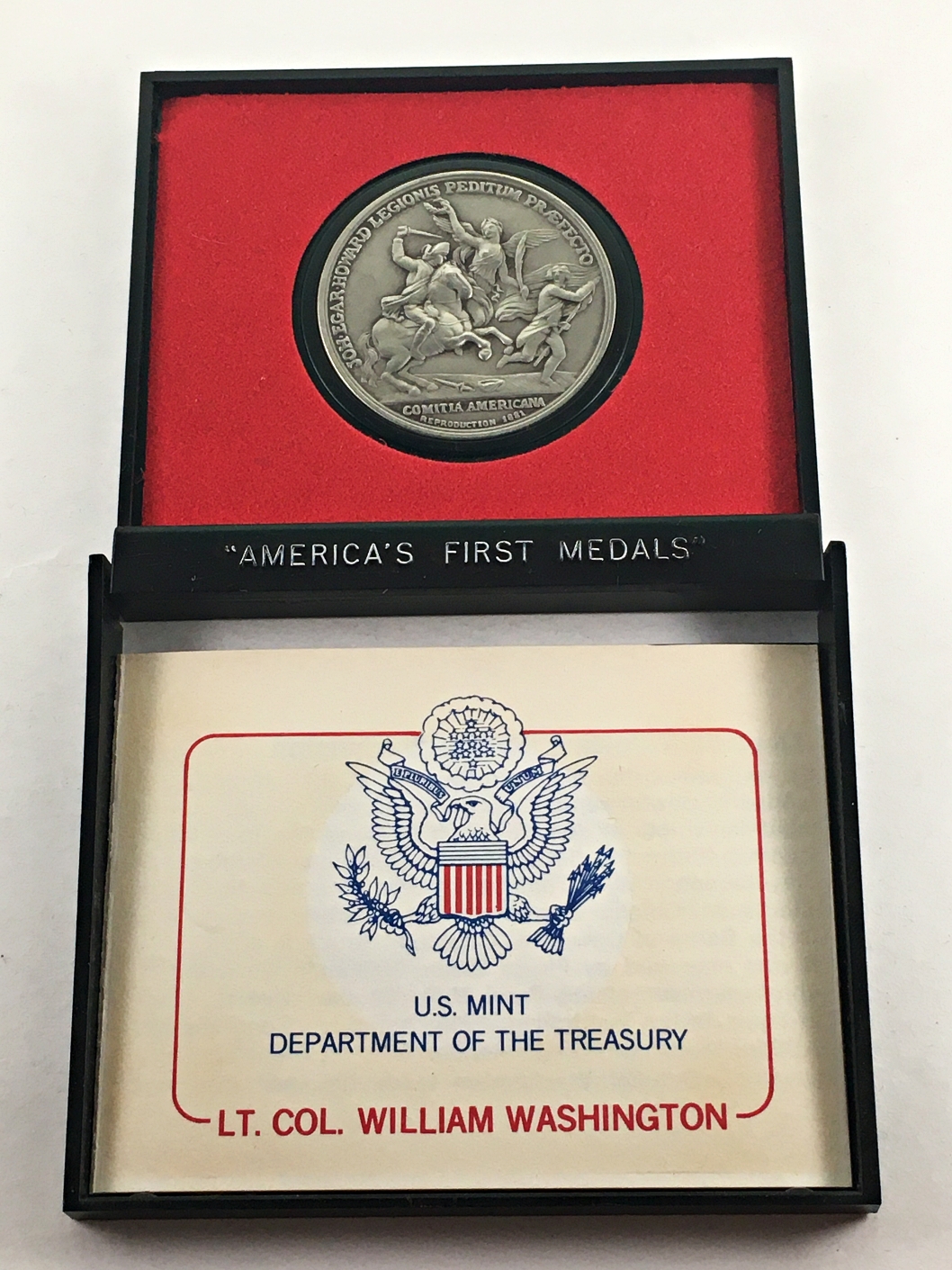 Replica of the Silver Medal Presented to Lt. Col. William Washington ...