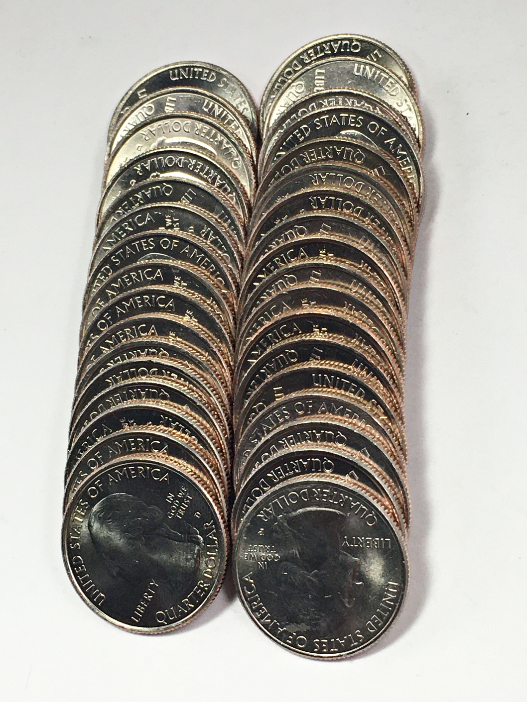 Roll of 34 America the Beautiful Commemorative Quarters*Mixed Years and ...