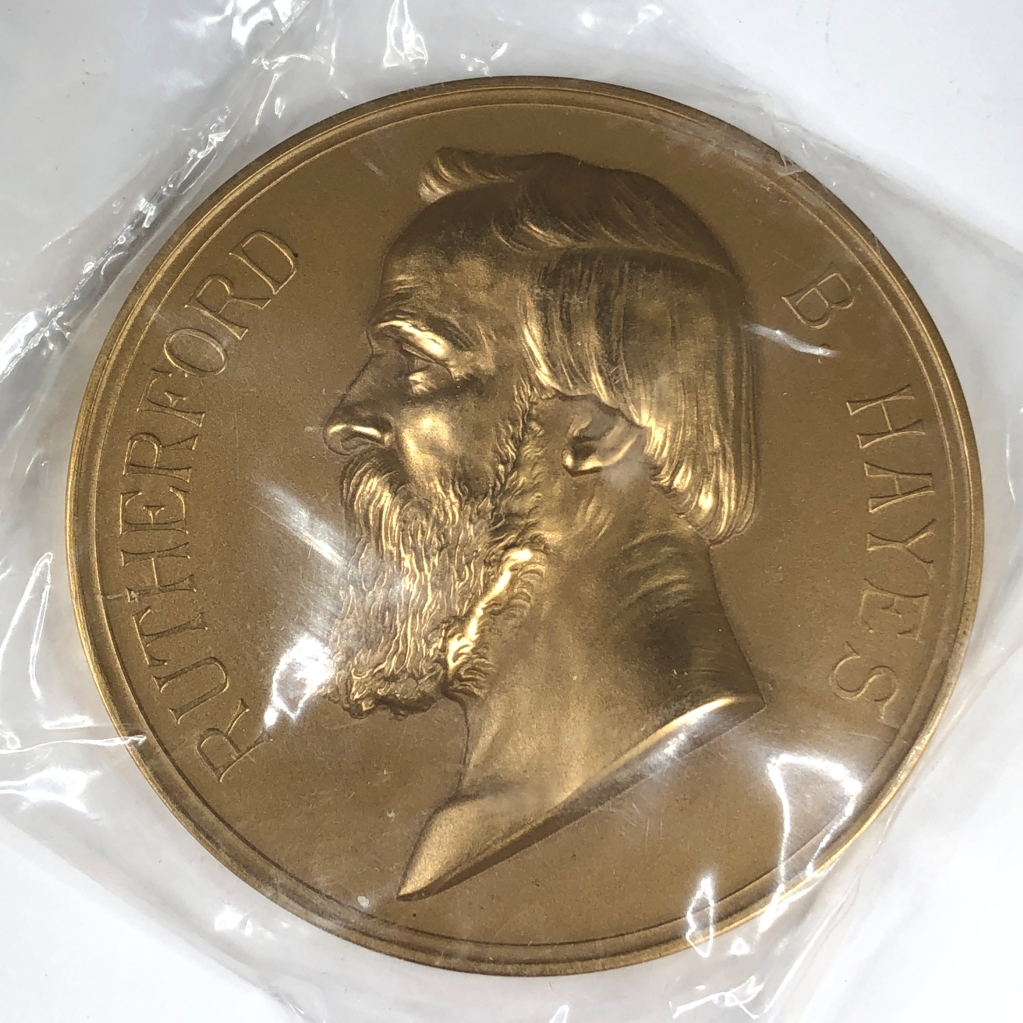 Rutherford B. Hayes High Relief Bronze Commemorative Medallion*Over 7oz ...