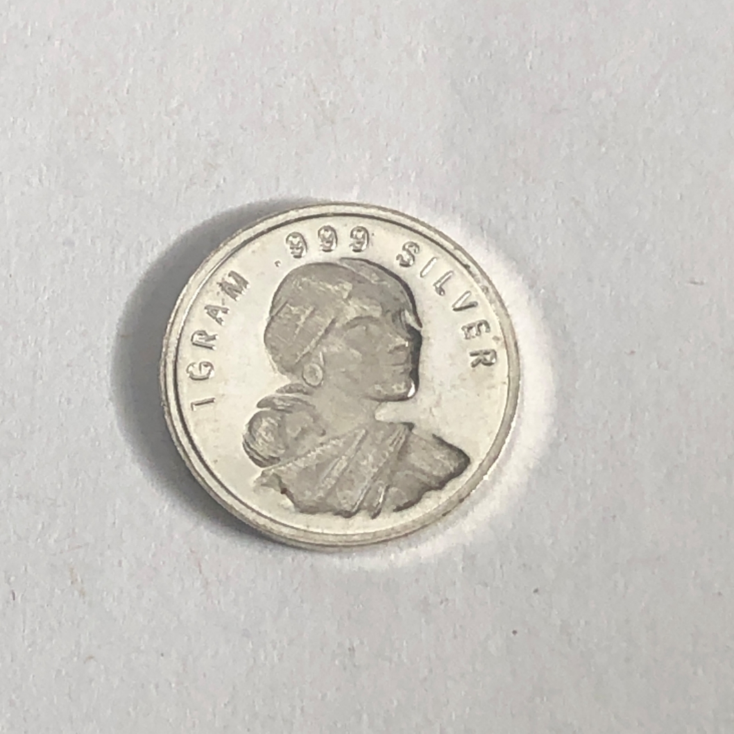 Sacagawea Type 1 Gram 999 Silver Round High Grade Cameo | Property Room