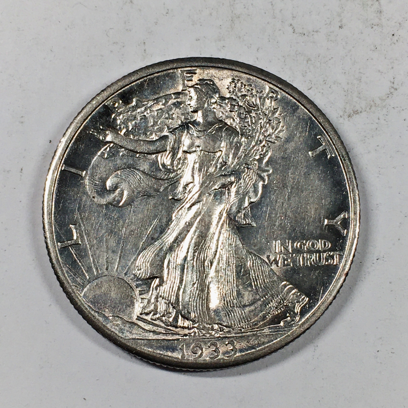 SCARCE DATE 1933-S Silver Walking Liberty Half Dollar - HIGH GRADE ...