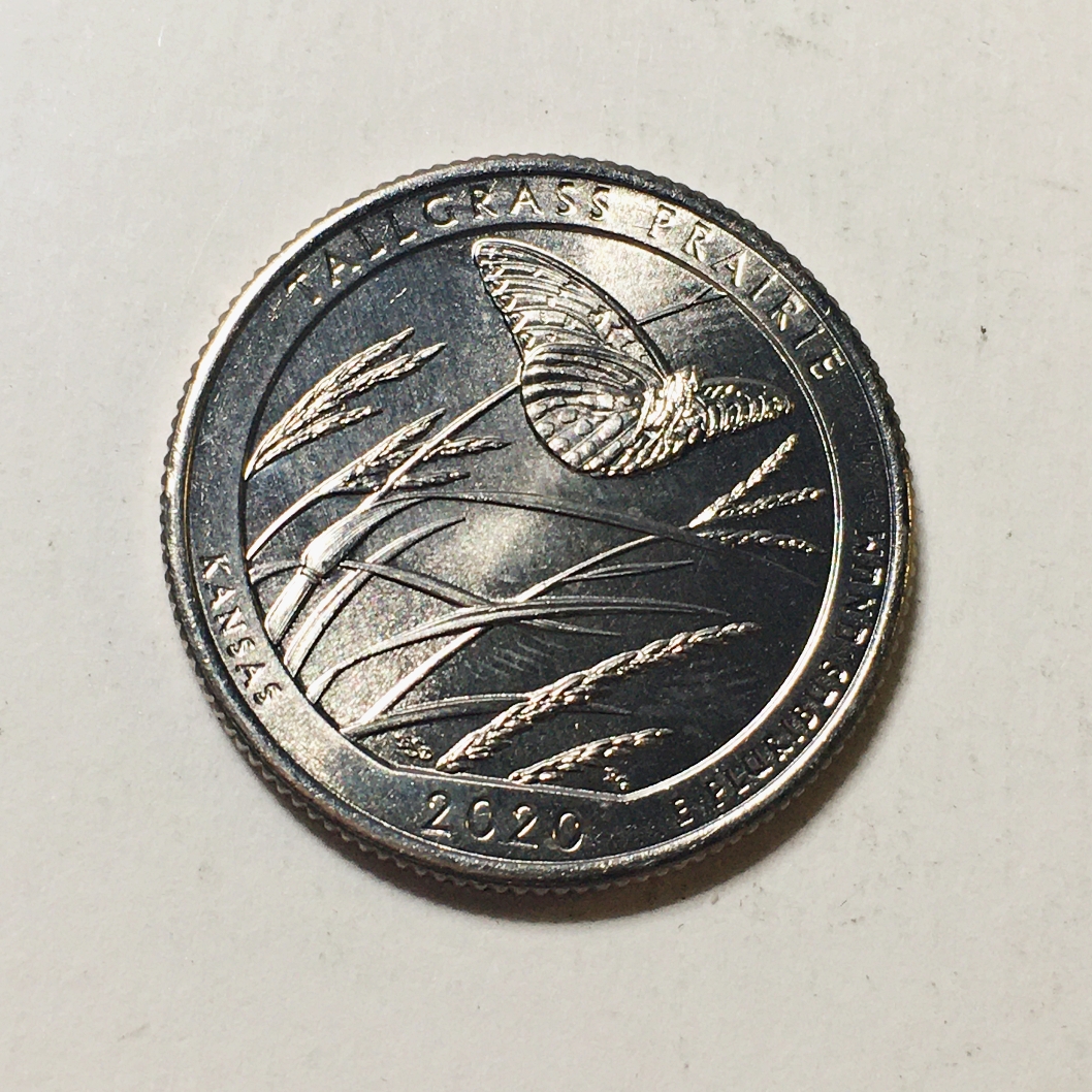 SCARCE MINT MARK*2020-W Tallgrass Prairie; Kansas Commemorative Quarter ...